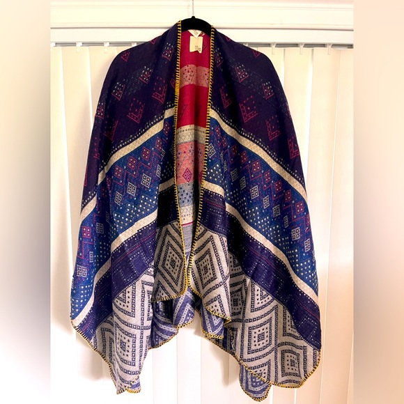 Sweaters | Olive Street Aztec Print Poncho Shawl | Poshmark